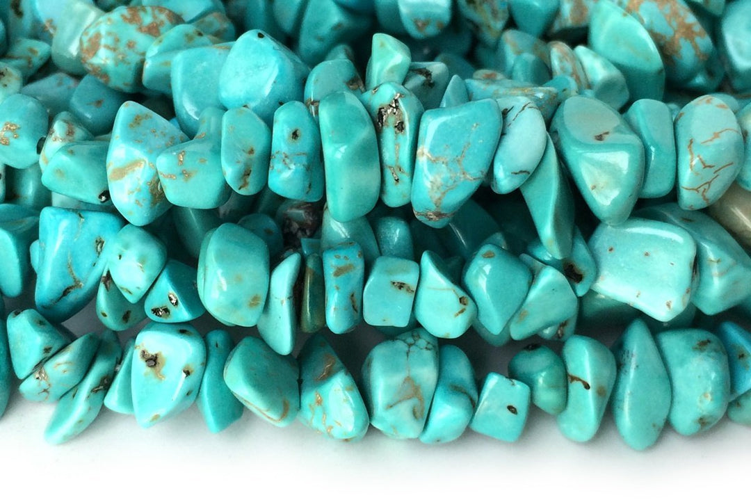5x10mm Blue howlite chips beads for jewelry making – GemWholesales