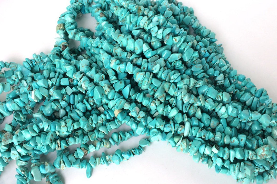 5x10mm Blue howlite chips beads for jewelry making – GemWholesales