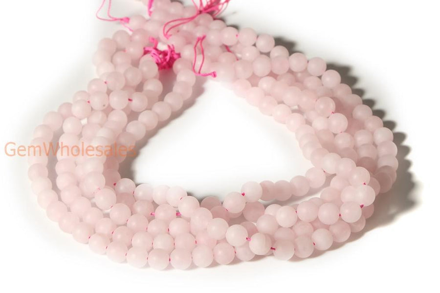 Wholesale natural matte Rose quartz 4mm round beads from China ...