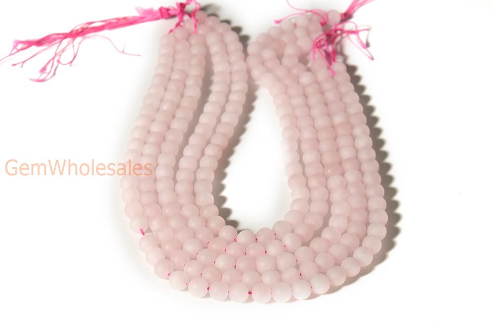 Wholesale natural matte Rose quartz 4mm round beads from China ...